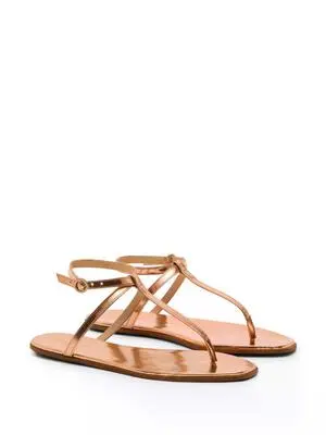 Marsèll Traccia Patent-leather Sandals - Gold
