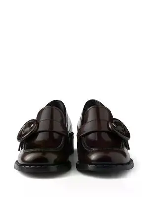 Prada Brushed-leather Loafers