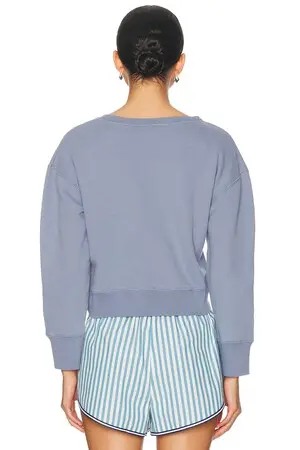 BODE Recreation Crewneck Top - Blue & Grey