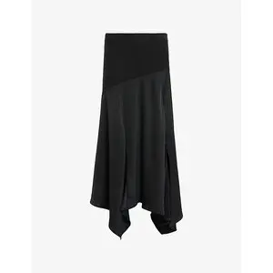 Women's Satin Asymmetric Maxi Skirts