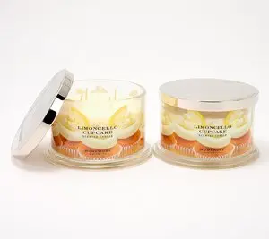 HOMEWORX BY SLATKIN + CO. S/2 18oz Limoncello Cupcake - One-color
