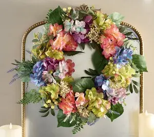 VALERIE PARR HILL 24' Shades Of Spring Hydrangea Wreath Valerie - One-color