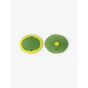 FISH DESIGN BY GAETANO PESCE Table Mates Resin Coaster Set Of Two - Green And Fluro Yellow