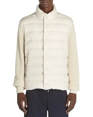 Moncler Quilted Vest Cardigan - Light Beige