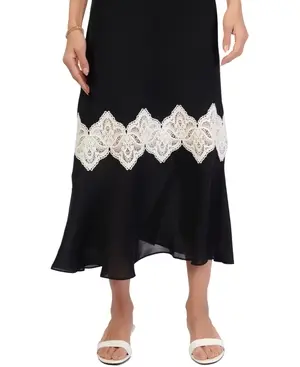 cami nyc isadora sleeveless lace panel silk midi dress Lace White Silk Dress Midi Cami Nyc Isadora Sleeveless Lace Panel Silk Midi  Dress White