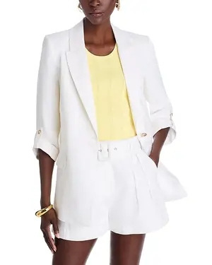 Aqua Slouchy Blazer - White