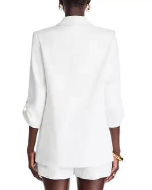 Aqua Slouchy Blazer - White