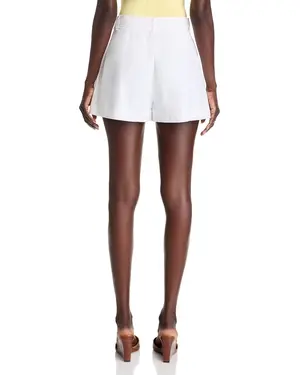 Aqua Belted Shorts - White