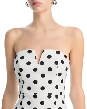 Aqua Polka Dot Bubble Hem Dress