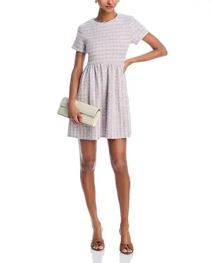 Aqua Tweed A-line Dress