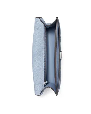 Tory Burch Fleming Print Leather Convertible Crossbody - Denim
