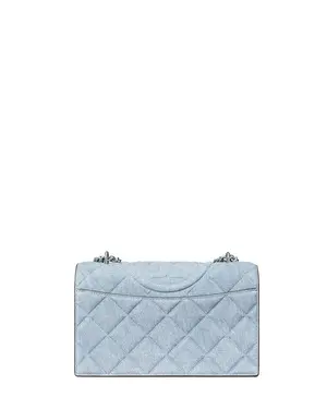 Tory Burch Fleming Print Leather Convertible Crossbody - Denim