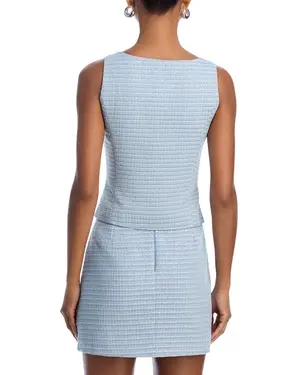 Aqua Tweed Vest