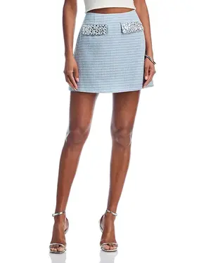 Aqua Houndstooth Skirts