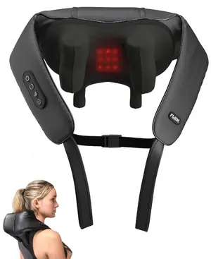 TZUMI Flex Fitness Shiatsupro Heated Cordless Shiatsu Back And Neck Massager - Black
