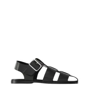 AeydĒ Whit Leather Sandals - Black
