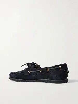 GIANVITO ROSSI Vandée Suede Boat Shoes - Blue