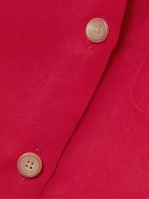 Khaite Keefe Silk-organza Shirt - Red