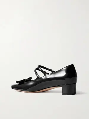 FERRAGAMO Vara Patent-leather Mary Jane Pumps - Black