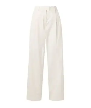 Another Tomorrow Loose Fit Pants For Women