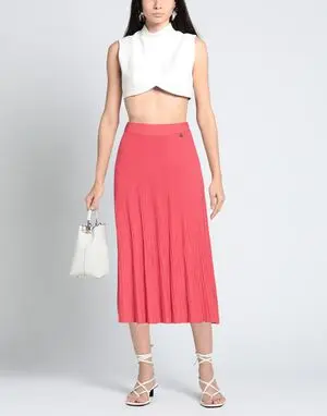Elisabetta Franchi Midi Pleated Skirt - Red