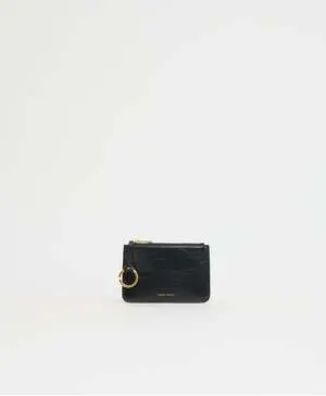 MANSUR GAVRIEL Keychain Zip Case - Crinkled Black