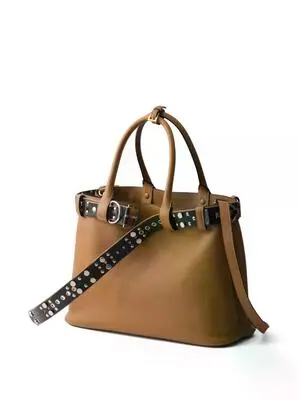 Prada Large Buckle Tote Bag - Brown