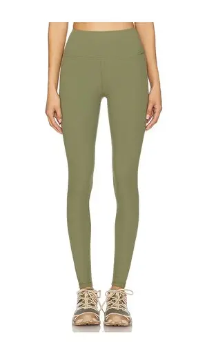 WELLBEING + BEINGWELL Isla Micro Rib Legging In Olive