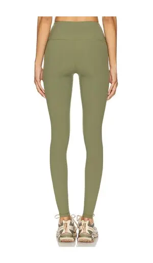 WELLBEING + BEINGWELL Isla Micro Rib Legging In Olive
