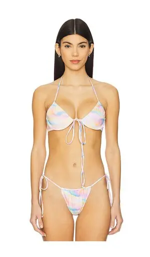 BANANHOT Nix Bikini Top - Pink Lagoon