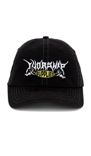 WORSHIP SUPPLIES Messenger 6 Panel Cap - Black