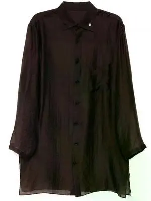 Yohji Yamamoto Long-sleeved Shirt - Brown