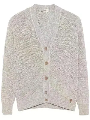 Herno Sequin-embellished Cardigan - Neutrals