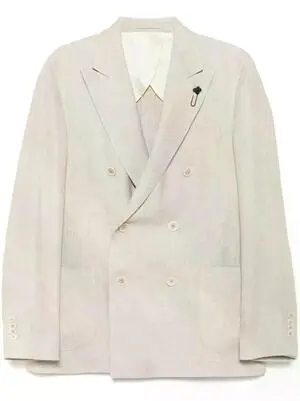 LARDINI Double-breasted Blazer - Neutrals