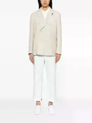 LARDINI Double-breasted Blazer - Neutrals