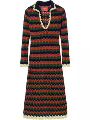 La DoubleJ Perry Knit Midi Dress - Orange