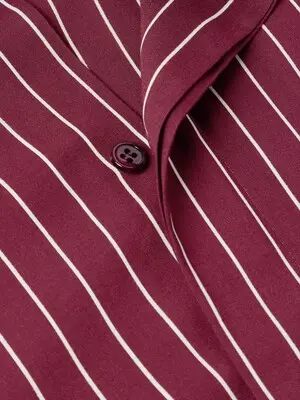 Saint Laurent Pinstriped Crepe Shirt - Red