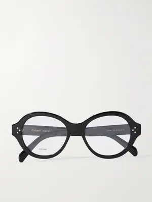 Celine Round-frame Optical Glasses - Black