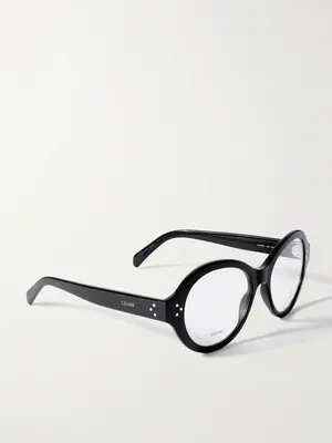 Celine Round-frame Optical Glasses - Black