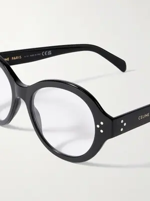 Celine Round-frame Optical Glasses - Black