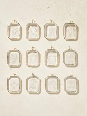 LOREN STEWART Zodiac -plated Quartz Pendant