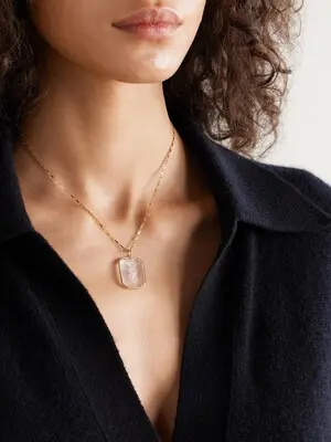 LOREN STEWART Zodiac -plated Quartz Pendant