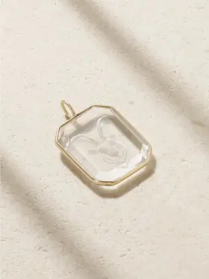 LOREN STEWART Zodiac -plated Quartz Pendant