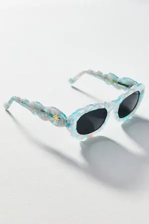 I-SEA Cloud 9 Check Oval Sunglasses