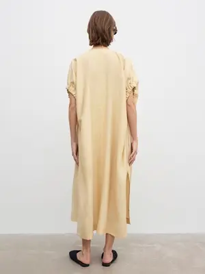 HOUSE OF DAGMAR Rouched Maxi Dress - Desert Sand