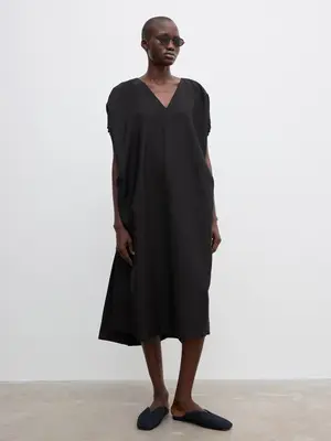 HOUSE OF DAGMAR Rouched Maxi Dress - Black