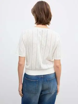 HOUSE OF DAGMAR Pointelle Knit Top