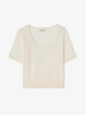 HOUSE OF DAGMAR Pointelle Knit Top