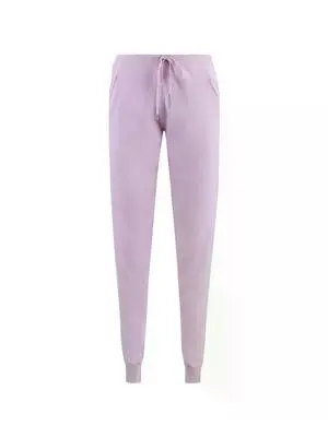 Malo Cropped Wide-leg Cashmere Trousers - Purple