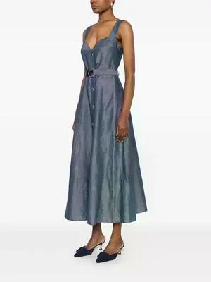 Liu Jo Belted Maxi Dress - Blue
